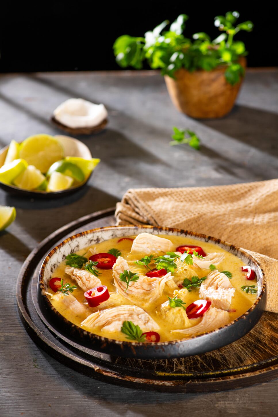 Supa Tom Kha Gai (Supa thailandeză cu pui și lapte de cocos) - Agricola ...